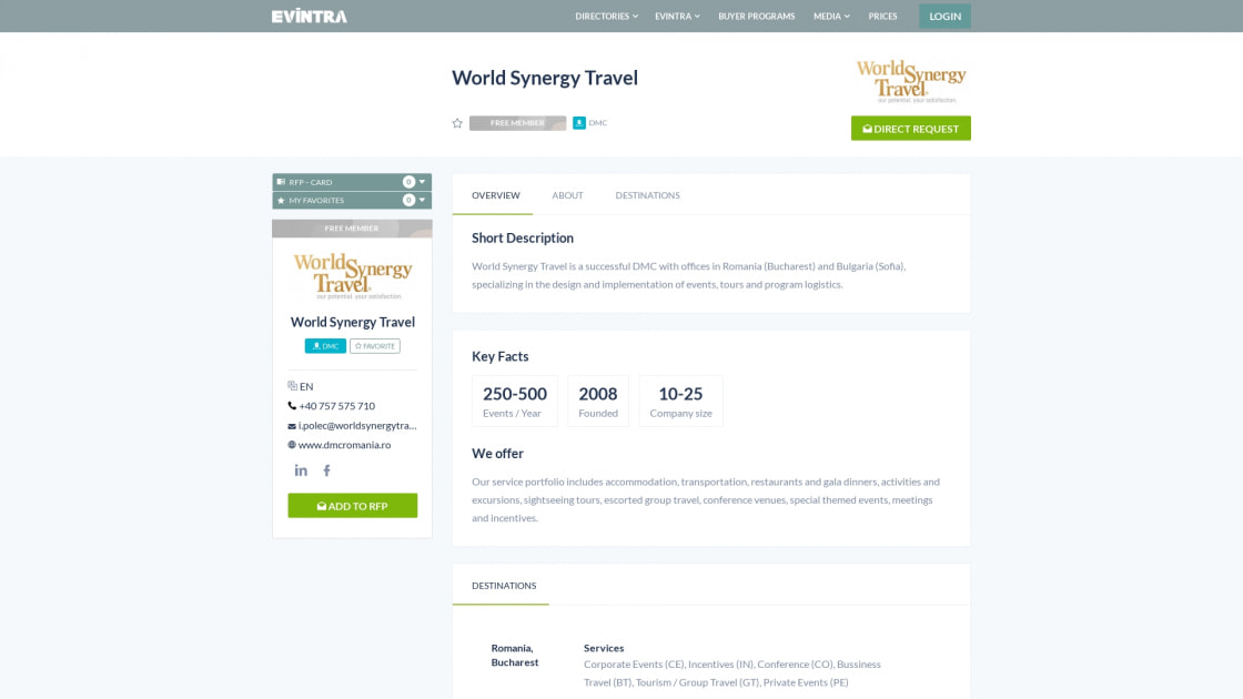 World Synergy Travel - DMC | EVINTRA