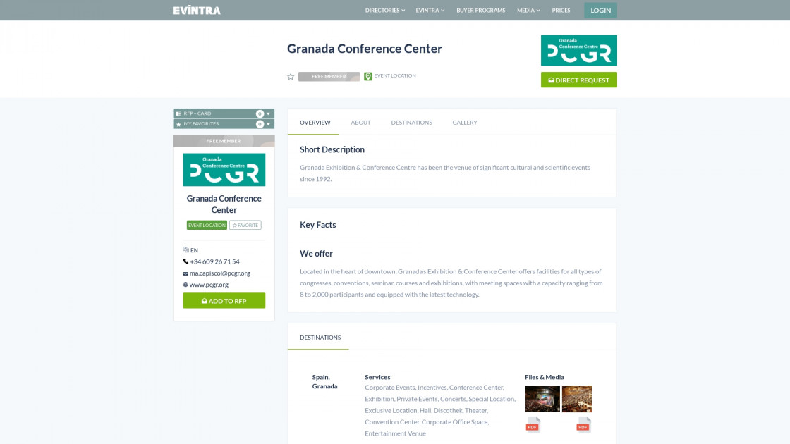 Granada Conference Center - Event Location | EVINTRA