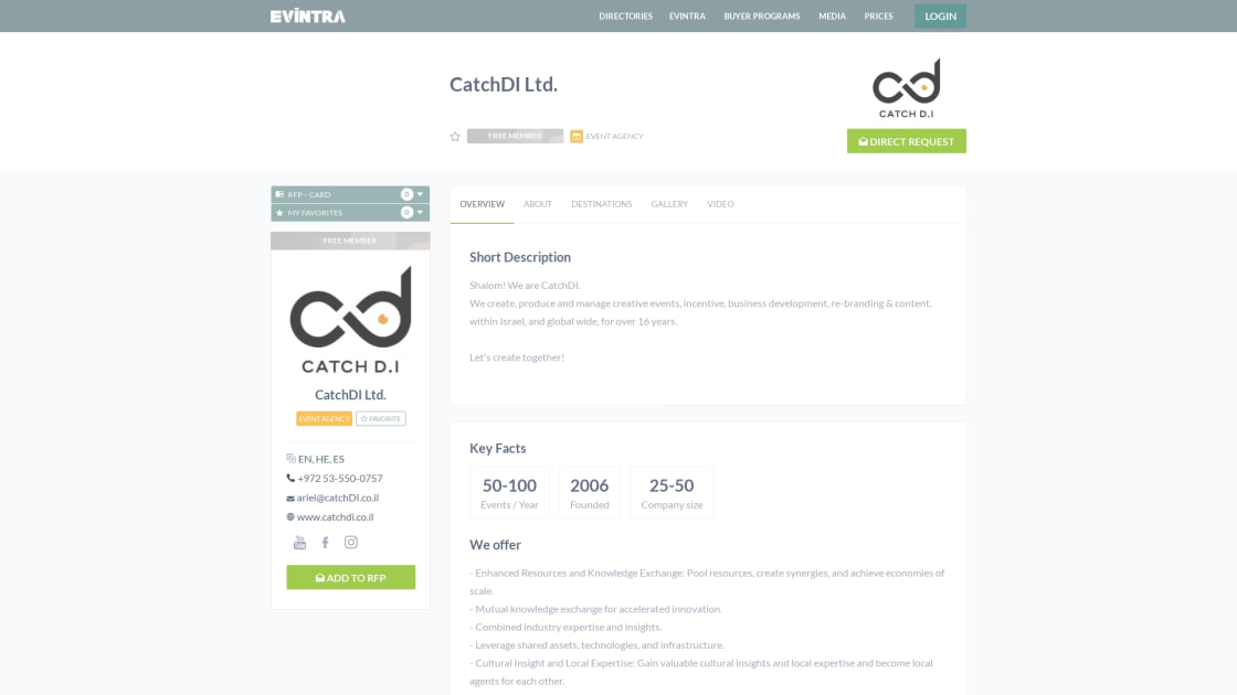 CatchDI Ltd. - Event Agency | EVINTRA