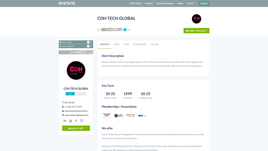 CDH TECH GLOBAL - DMC | EVINTRA