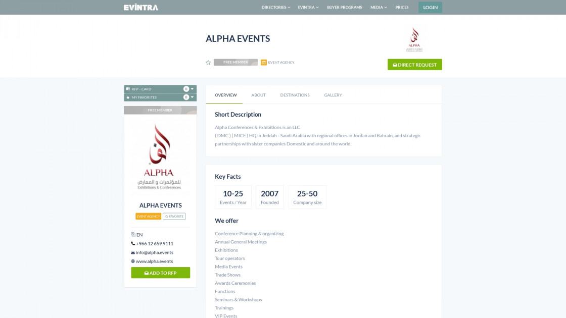 ALPHA EVENTS - Event Agency | EVINTRA