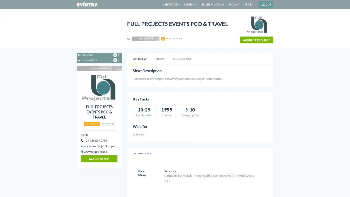 FULL PROJECTS EVENTS PCO & TRAVEL - Event Agency | EVINTRA