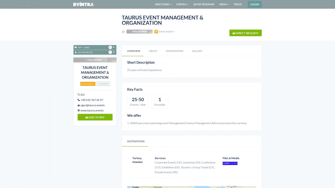 TAURUS EVENT MANAGEMENT & ORGANIZATION - Event Agency | EVINTRA