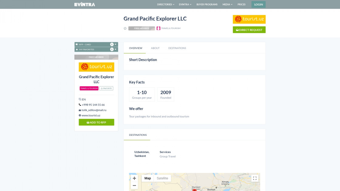 Grand Pacific Explorer LLC - Travel & Tourism | EVINTRA