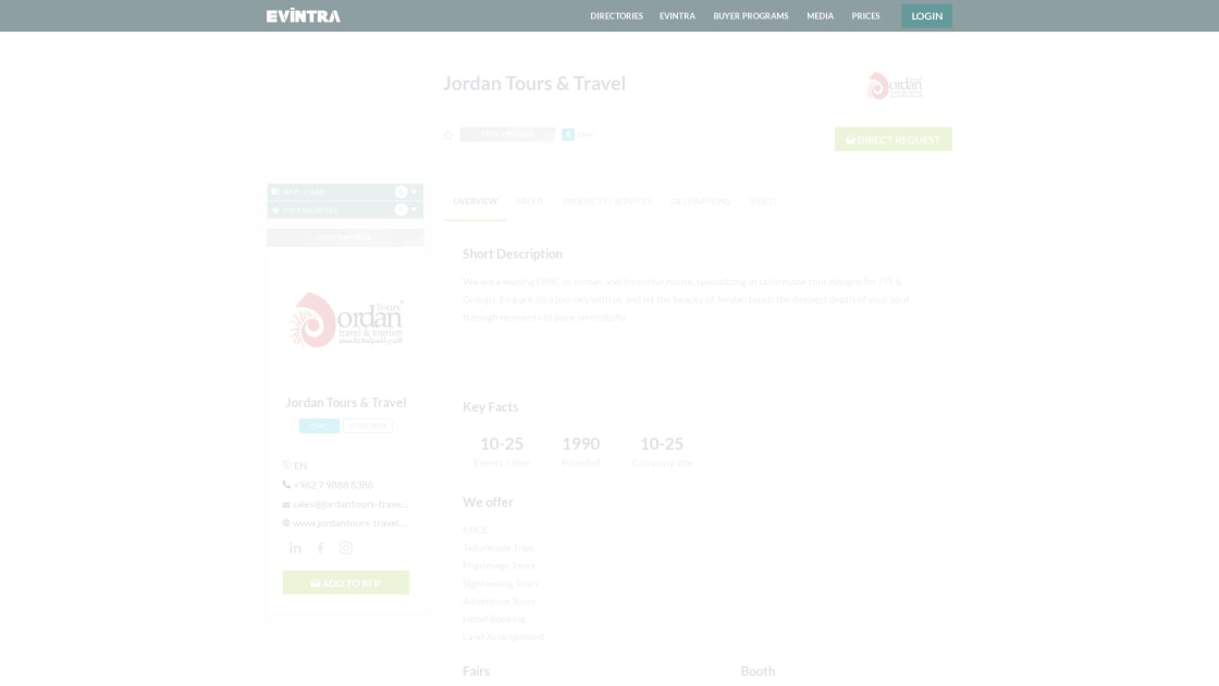 Jordan Tours & Travel - DMC | EVINTRA