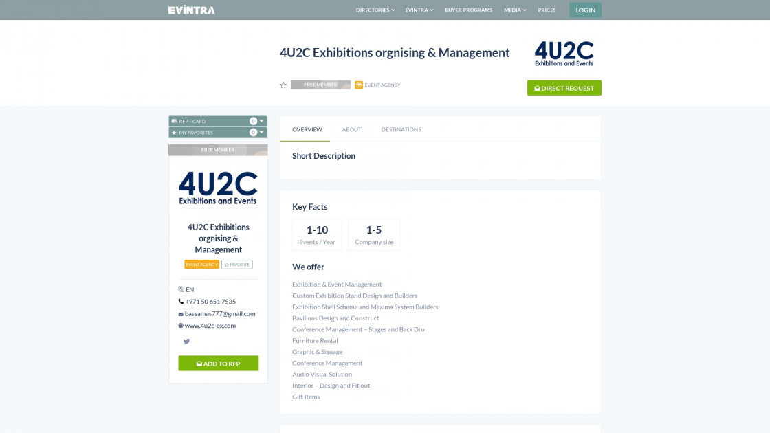 4U2C Exhibitions orgnising & Management - Event Agency | EVINTRA