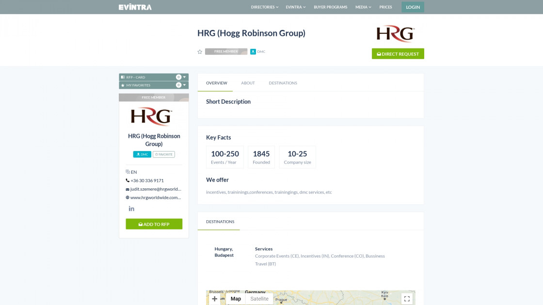 HRG (Hogg Robinson Group) - DMC | EVINTRA
