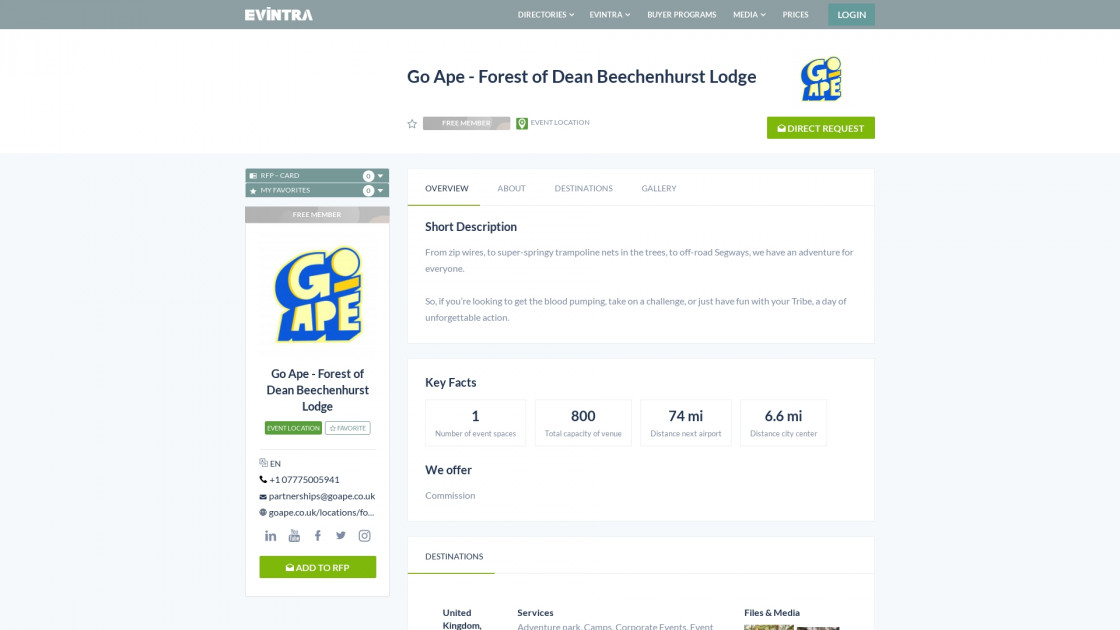 Go Ape - Forest of Dean Beechenhurst Lodge - Event Location | EVINTRA