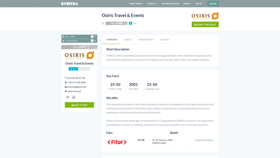 Osiris Travel & Events - DMC | EVINTRA