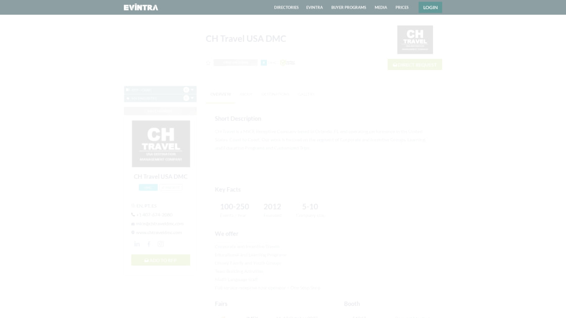 CH Travel USA DMC - DMC | EVINTRA