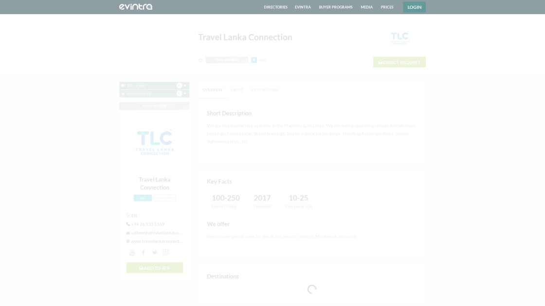 Travel Lanka Connection - DMC | EVINTRA