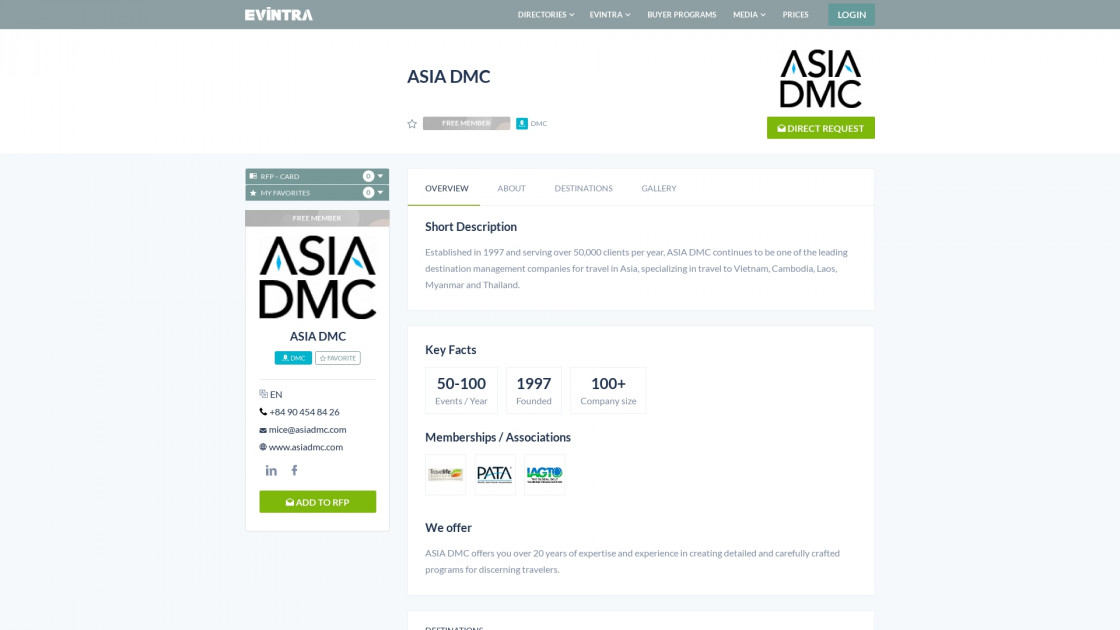 ASIA DMC - DMC | EVINTRA
