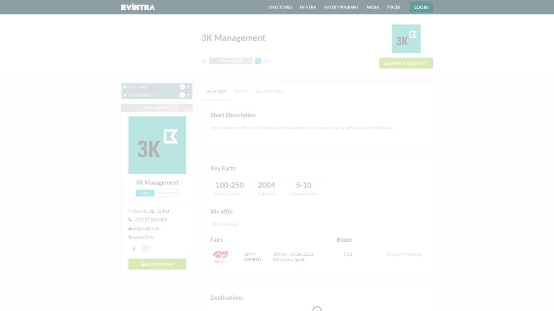 3K Management - DMC | EVINTRA